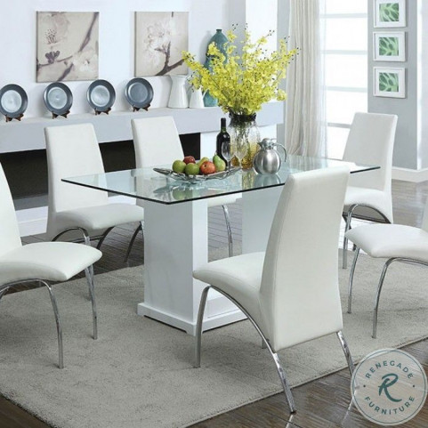 Eva White Dining Table | HomeGalleryStores.com | CM3917T-TABLE