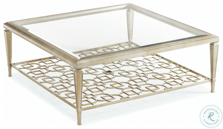 Caracole Classic Taupe Silver Leaf Square Coffee Table from Caracole | HomeGalleryStore.com ...