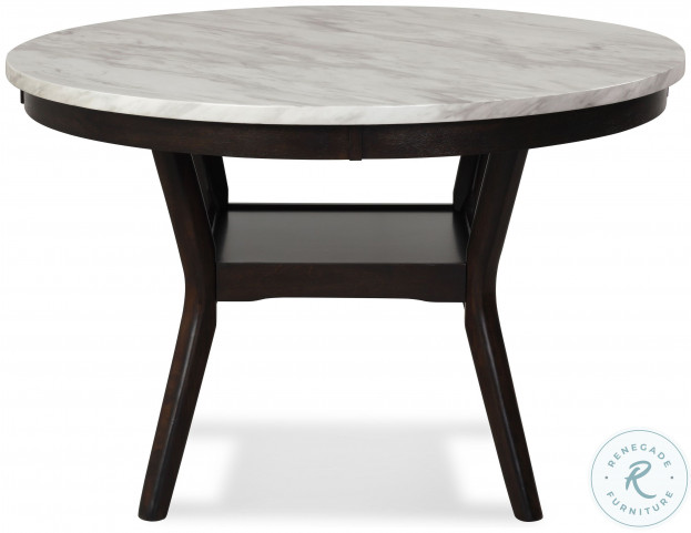 Celeste Espresso And White 48" Round Dining Table | HomeGalleryStores ...