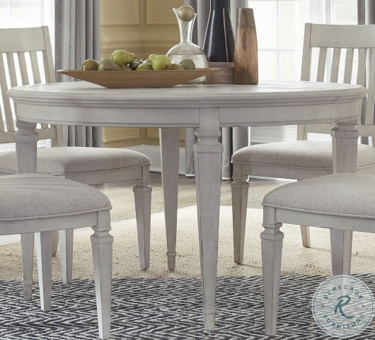 Newport Alabaster Round Extendable Dining Table | HomeGalleryStores.com ...