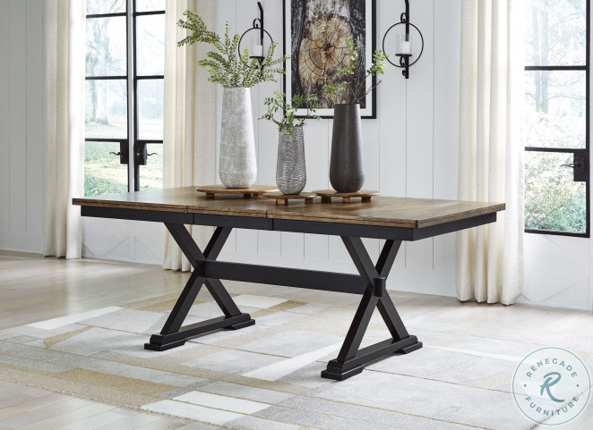 Wildenauer Brown And Black Extendable Dining Table From Ashley ...