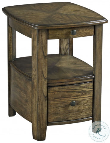 Primo Graphite Brown Chairside Table | HomeGalleryStores.com | 446-916