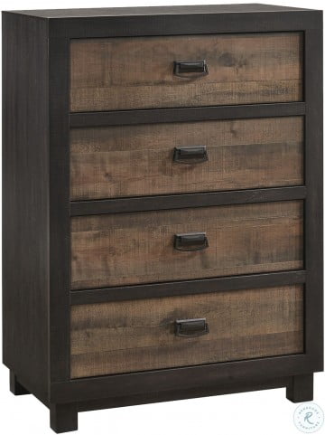 Harrison Walnut 4 Drawer Chest | HomeGalleryStores.com | HG100CH