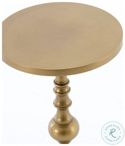 Asher Antique Brass Calhoun End Table | HomeGalleryStores.com | IASR-077