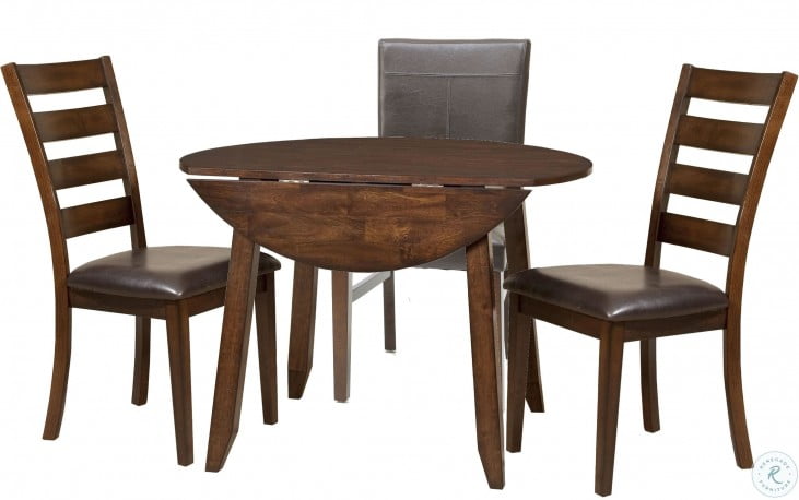 Kona Brushed Rasin Drop Leaf Extendable Dining Table ...