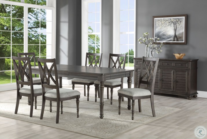 Linnett Grey And Brown Extendable Dining Room Set | HomeGalleryStores ...