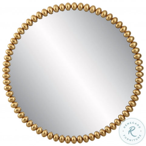 Byzantine Round Gold Mirror From Uttermost | Home Gallery Stores