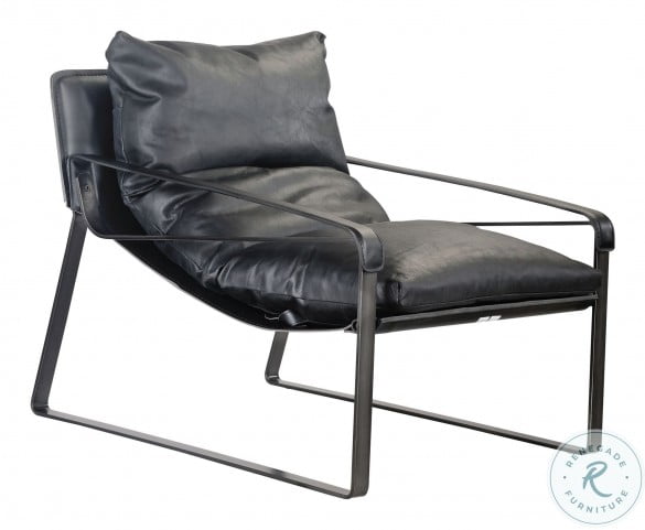 Connor Black Leather Club Chair | HomeGalleryStores.com | PK-1044-02