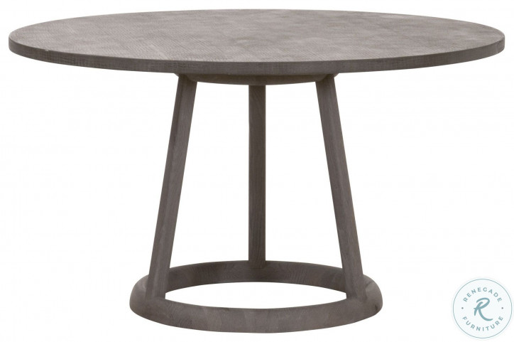 Sample Turner Black And Dark Smoke Oak 54" Round Dining Table From ...