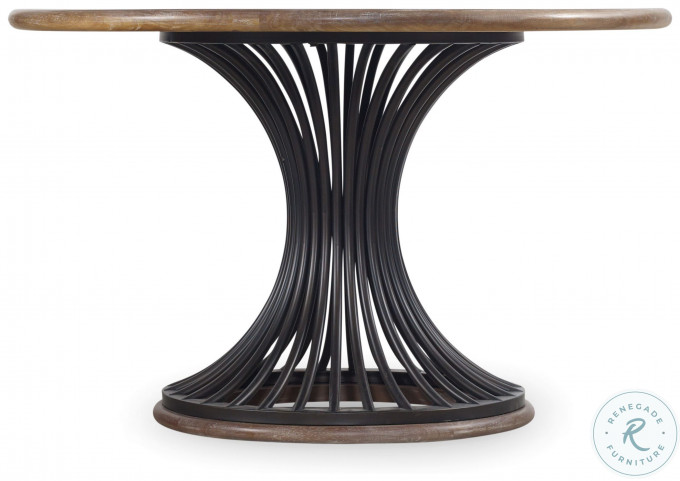 Studio 7H Brown Cinch Round Pedestal Dining Table | HomeGalleryStores ...