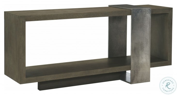 Linea Cerused Charcoal And Textured Graphite Metal Console Table ...
