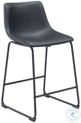 Smart Black and Black Counter Height Stool Set of 2 From Zuo | Coleman ...