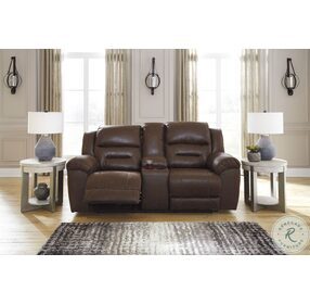 Stoneland Chocolate Reclining Sofa | HomeGalleryStores.com | 3990488