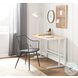 Roman White Metal And Natural Wood Office Desk | HomeGalleryStores.com ...