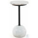 Viola Polished White Marble Accent Table from Four Hands | Coleman ...