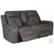 Jesolo Dark Gray Double Reclining Console Loveseat | HomeGalleryStores ...