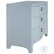 Cora Light Blue Textured Linen 3 Drawer Curved Front Chest From Worlds ...