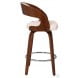 Shelly Walnut Wood And Cream Faux Leather 26" Counter Height Swivel ...