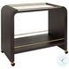 Myer Espresso Oak Waterfall Edge Bar Cart From Worlds Away | Coleman ...