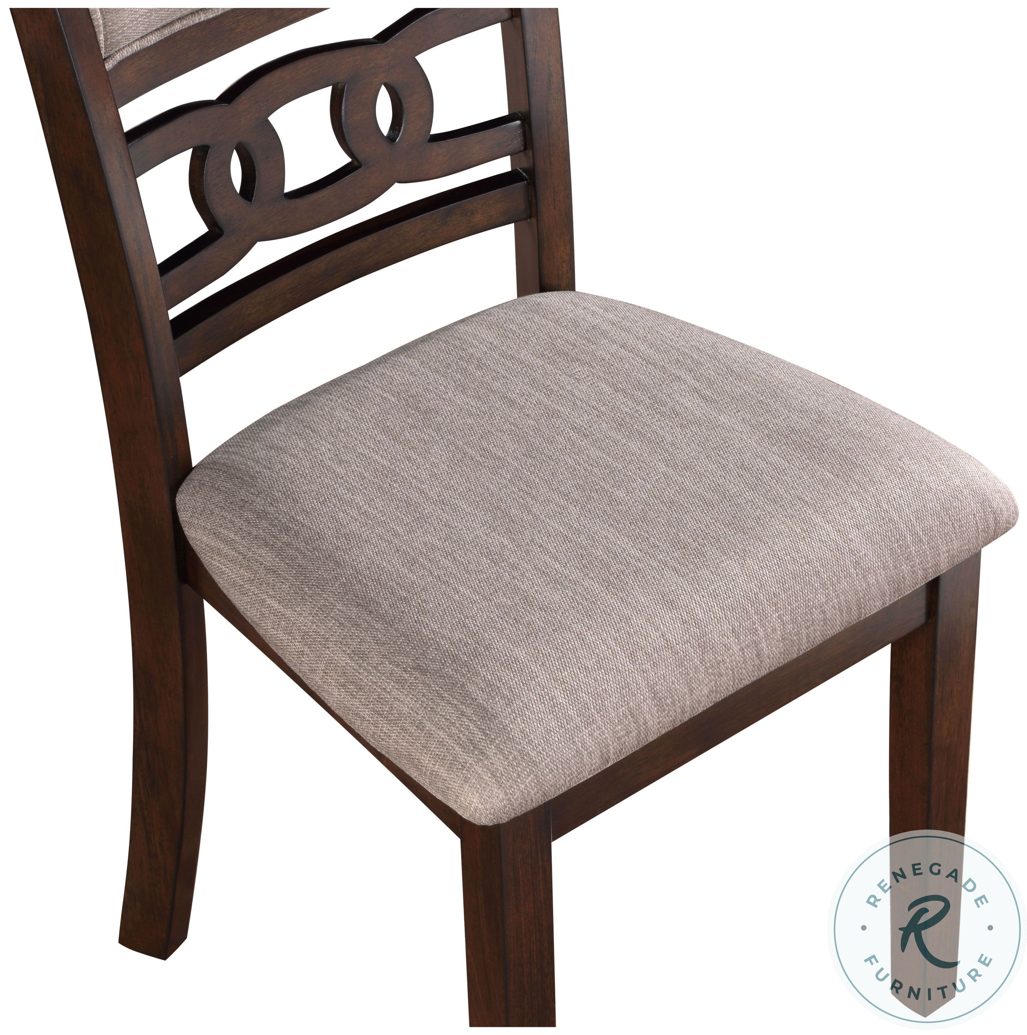 Gia Cherry 5 Piece Round Dining Room Set | HomeGalleryStores.com ...