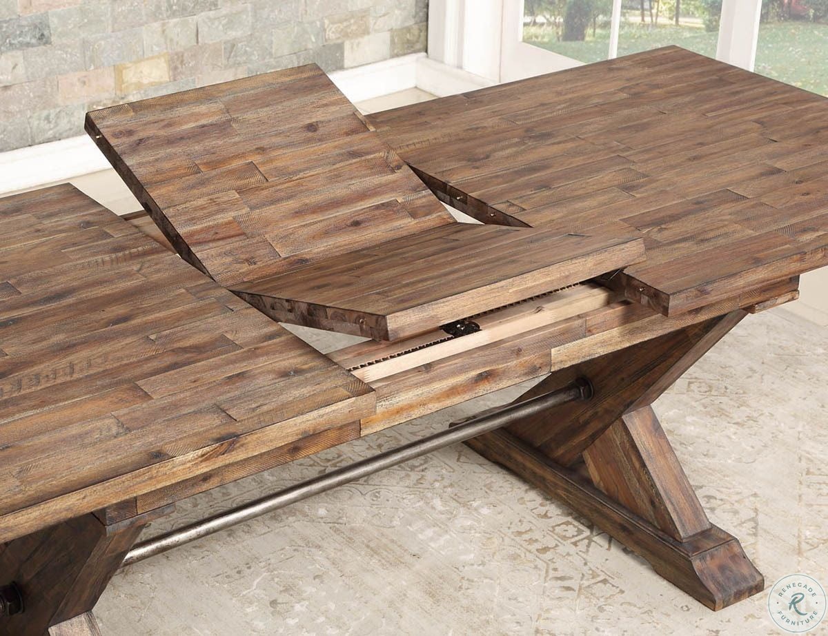 Fresno Rustic Medium Extendable Butterfly Leaf Dining Table ...