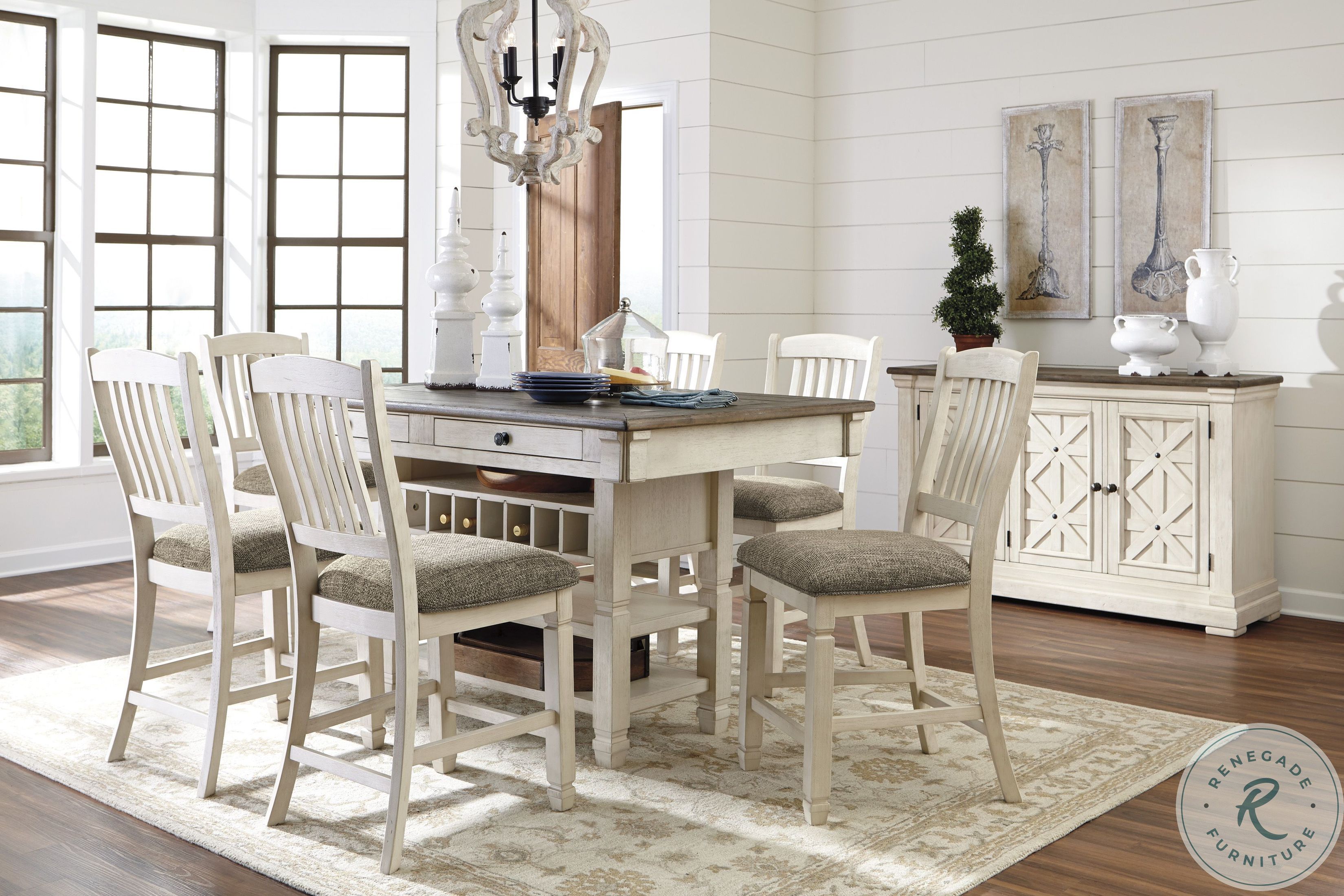 Bolanburg White and Gray Dining Server | HomeGalleryStores.com | D647-60