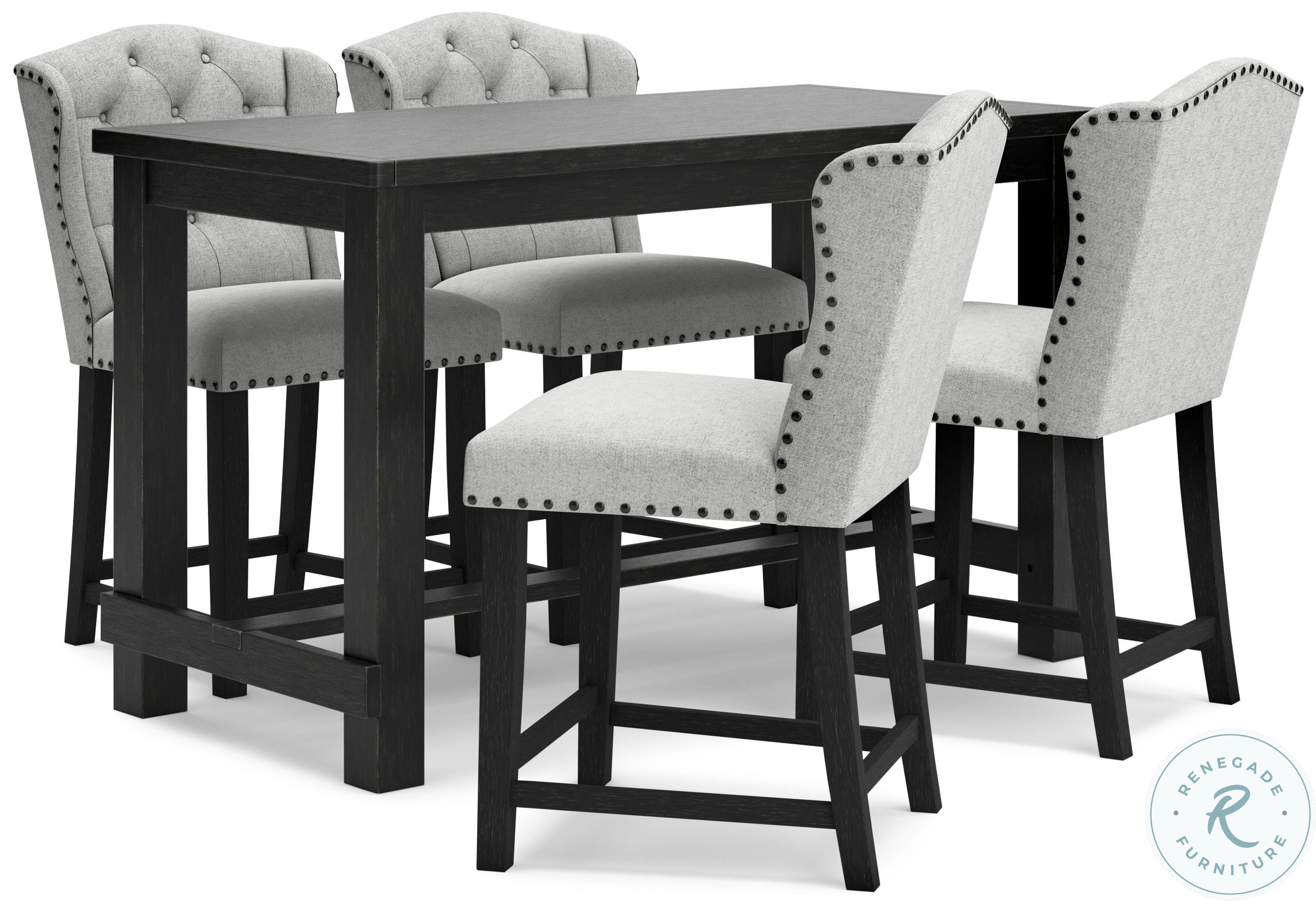 Jeanette Gray Bar Stool Set of 2 From Ashley Furniture | Coleman Furniture