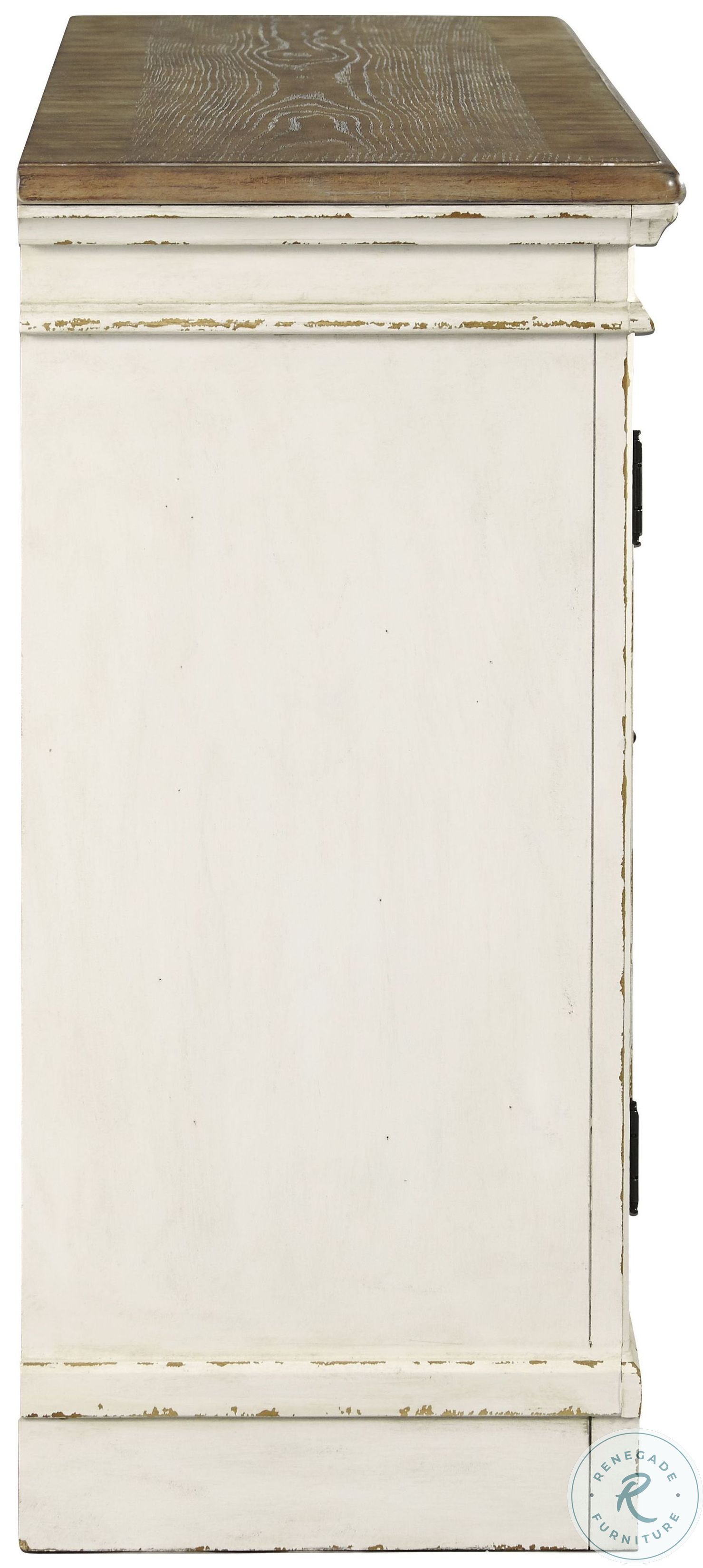 Realyn Chipped White Extendable Rectangular Dining Room Set ...