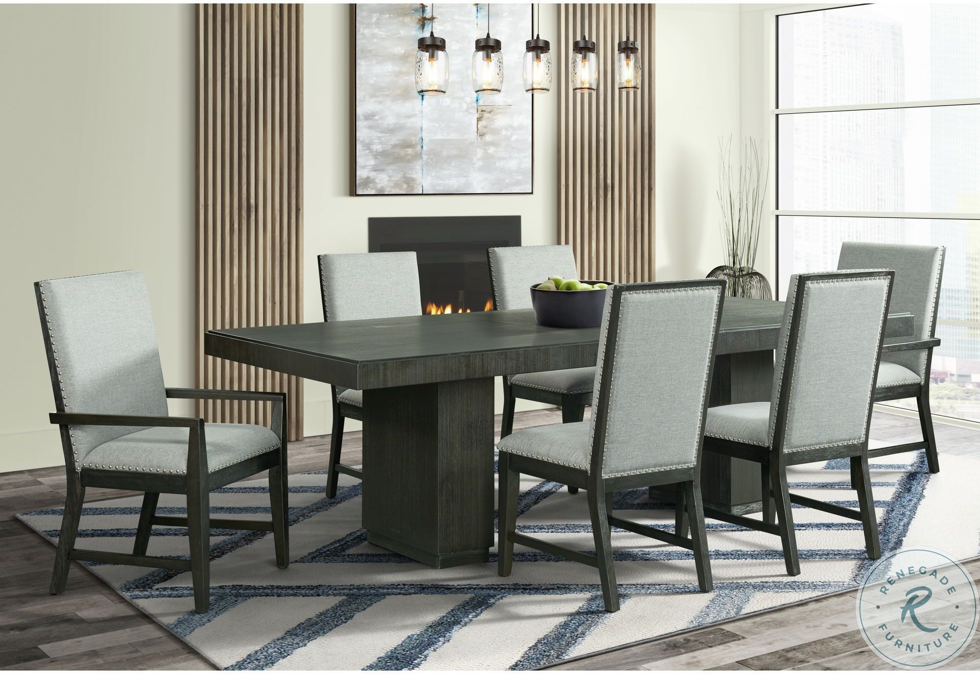 Holden Black Extendable Rectangular Dining Table | HomeGalleryStores ...