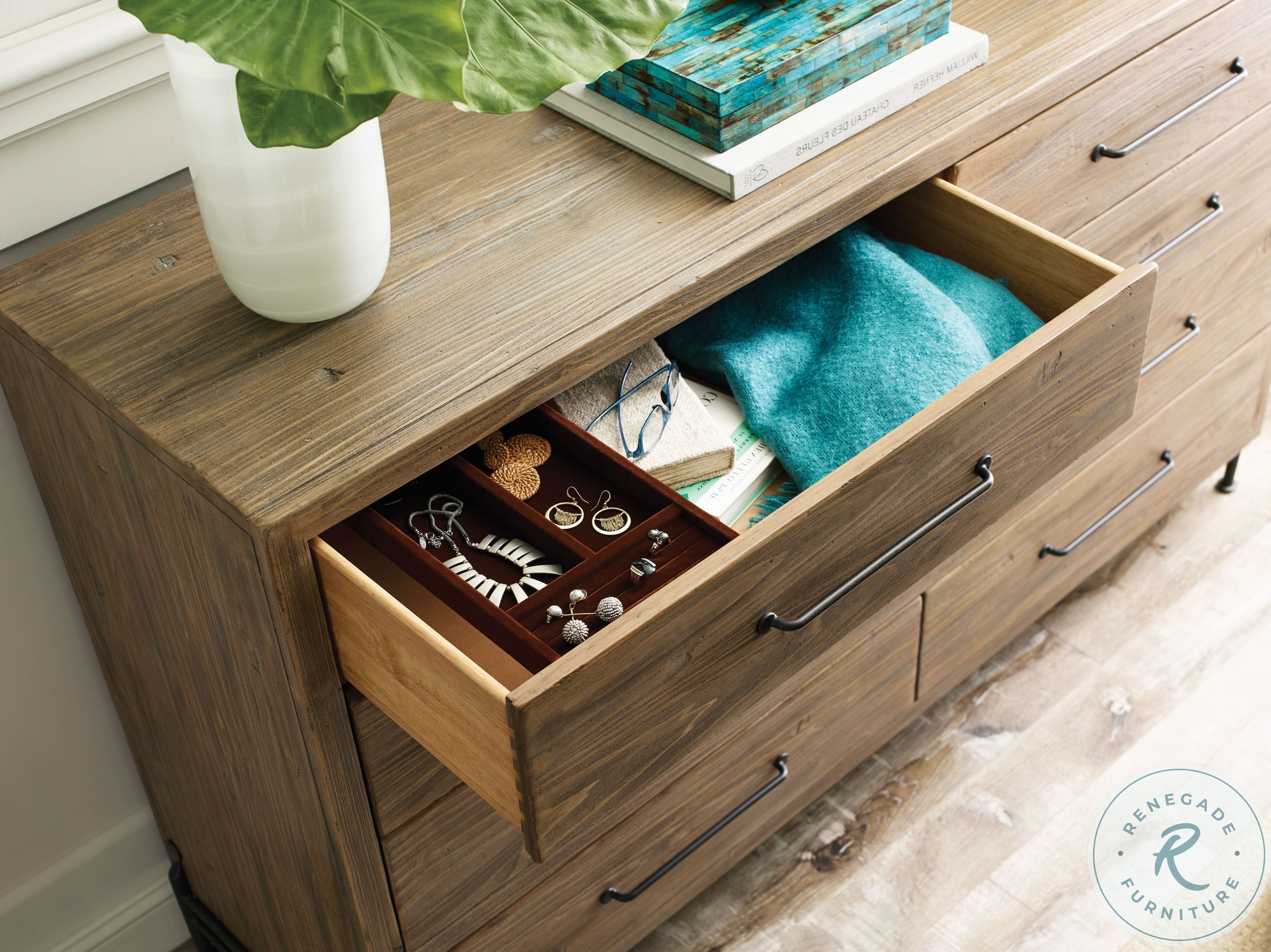 Modern Forge Light Stain Amity Drawer Dresser | HomeGalleryStores.com ...
