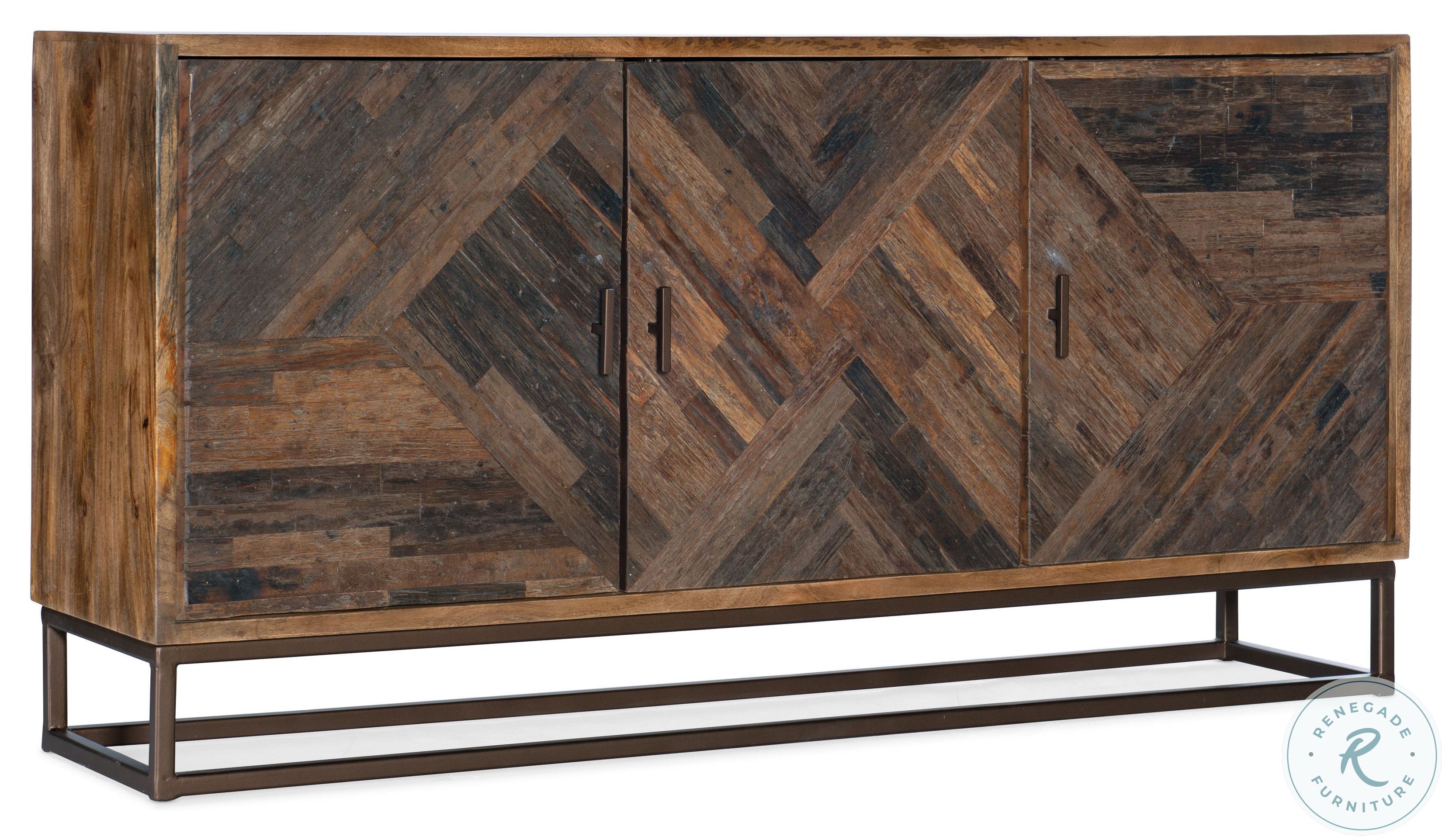 Rustic Medium And Dark Wood Entertainment Console | HomeGalleryStores ...