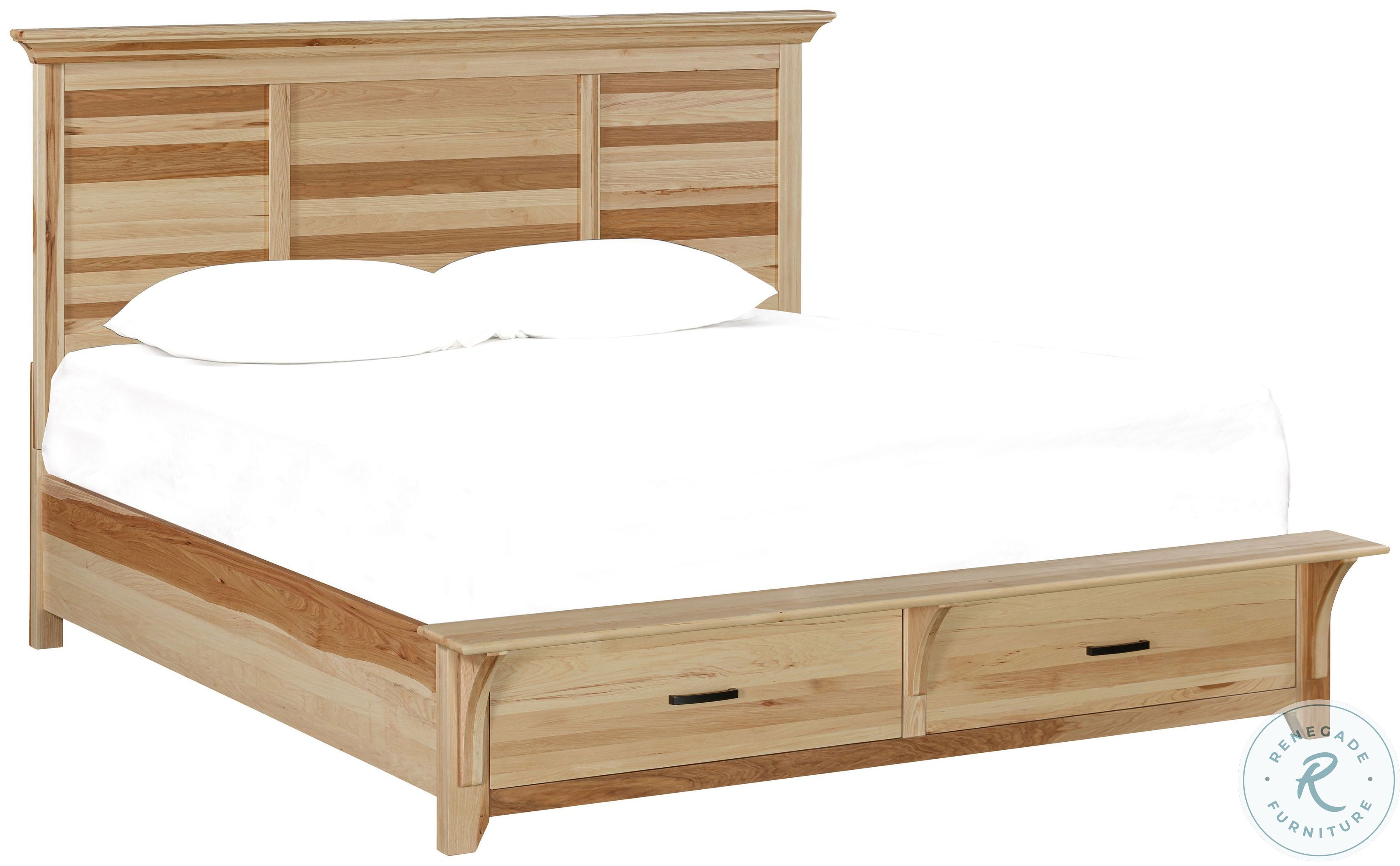 Gallagher Natural Hickory Storage King Platform Bed From A-America ...