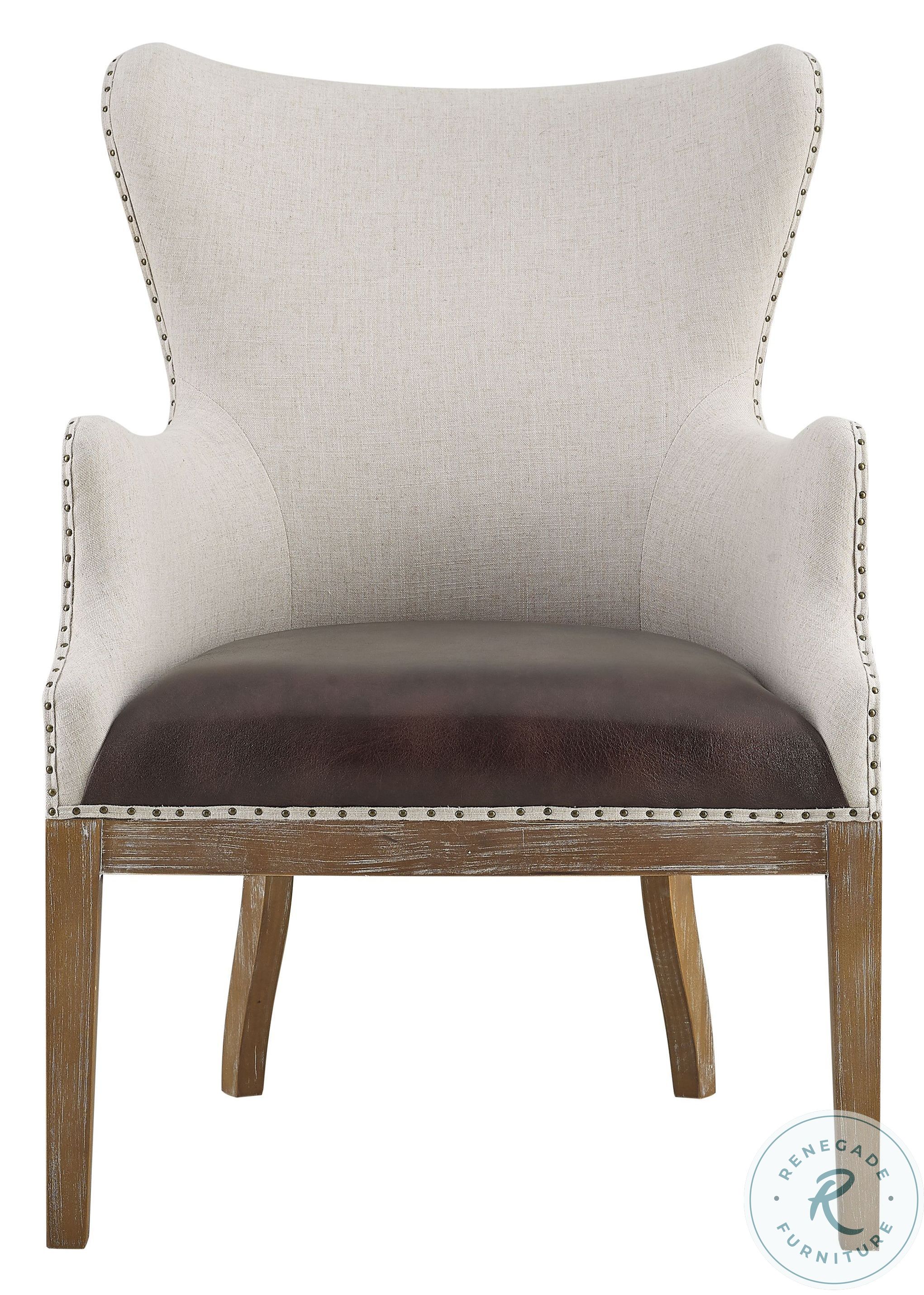 George Linen Wingback Accent Chair | HomeGalleryStores.com | GG850AC