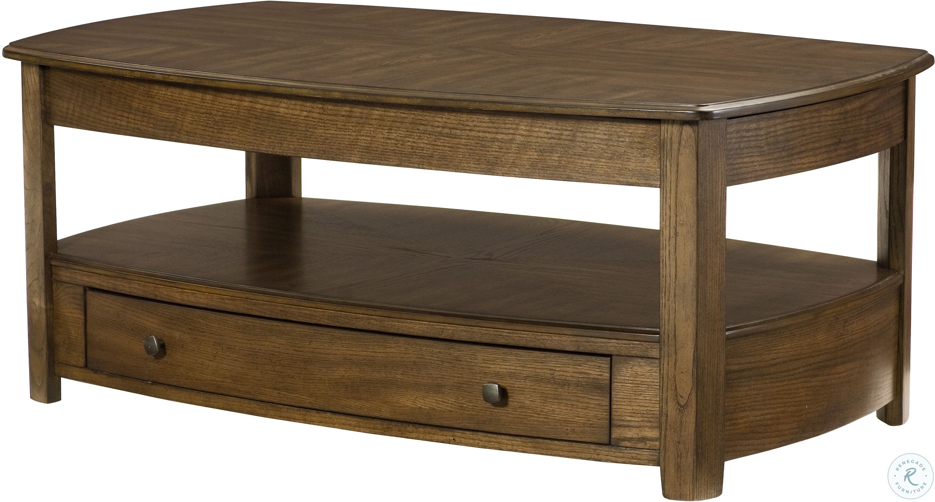 Primo Graphite Brown Rectangular Lift-Top Cocktail Table ...