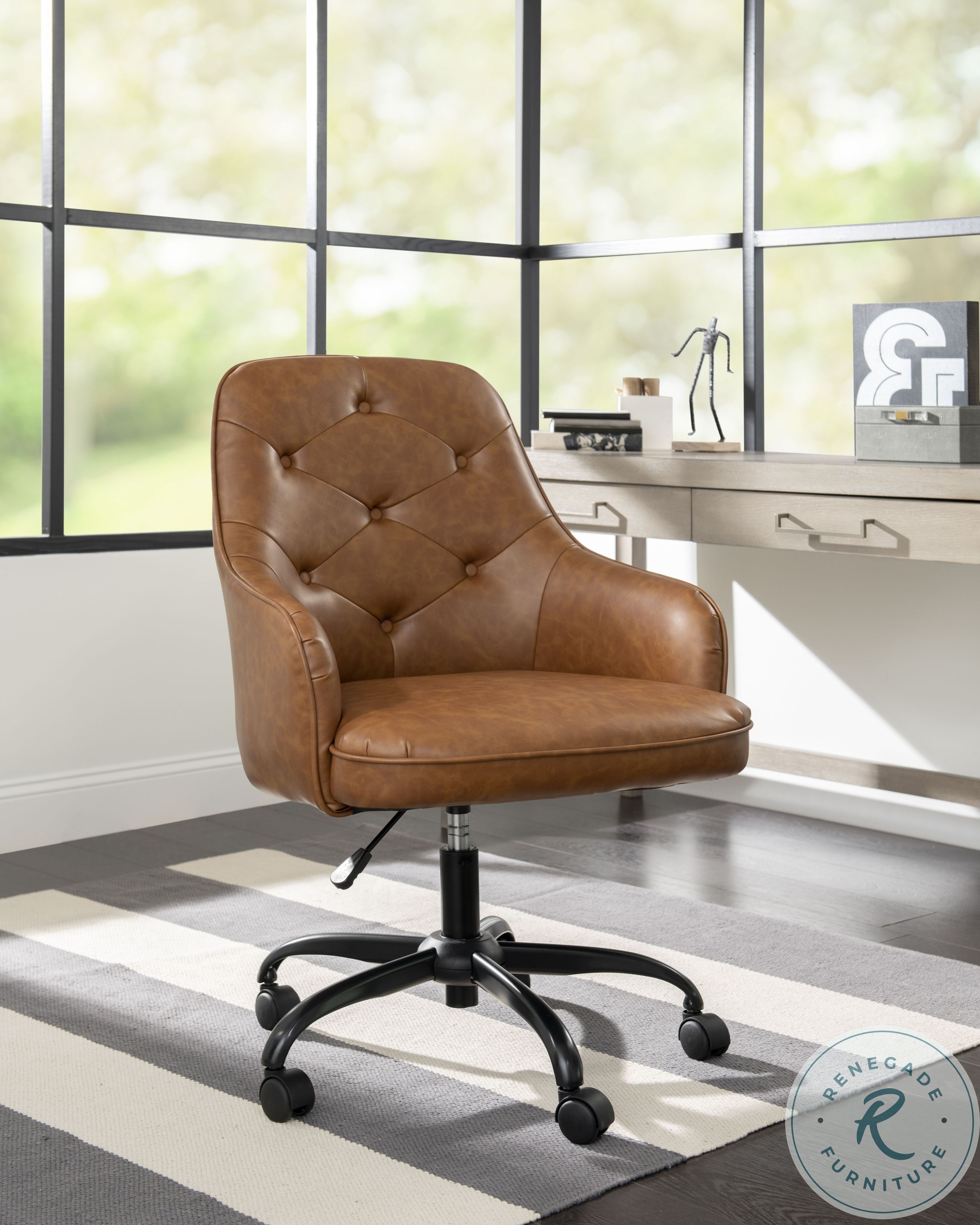 Sawyer Cognac Tufted Task Chair From Legacy Classic | Coleman Furniture