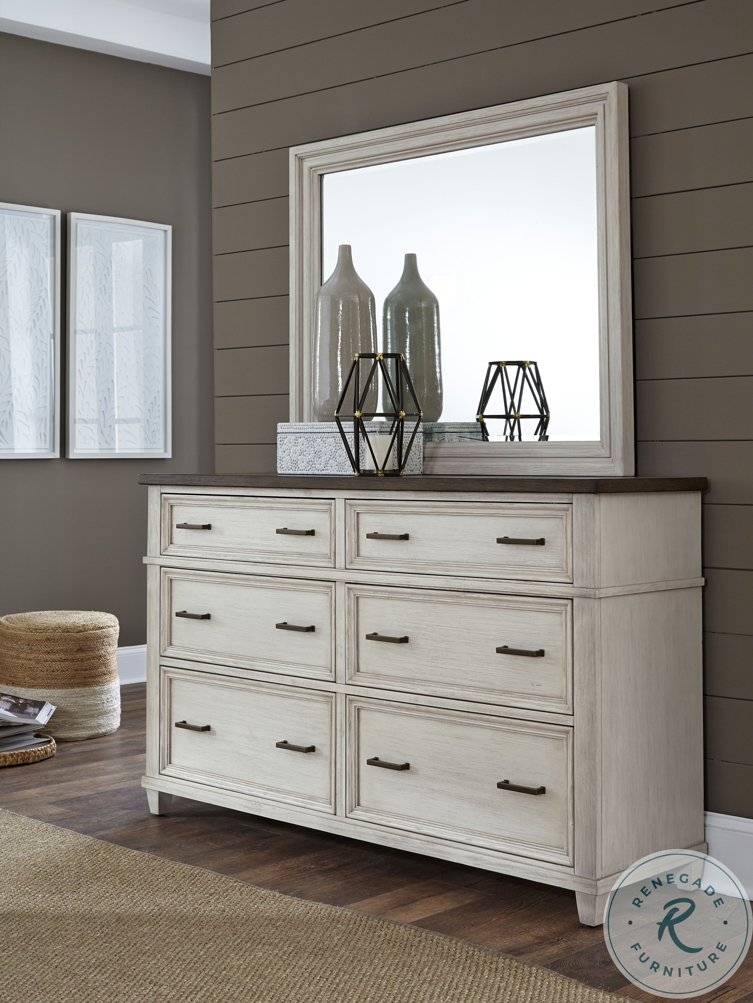 Caraway Aged Ivory Dresser From Aspen Home | Coleman Furniture