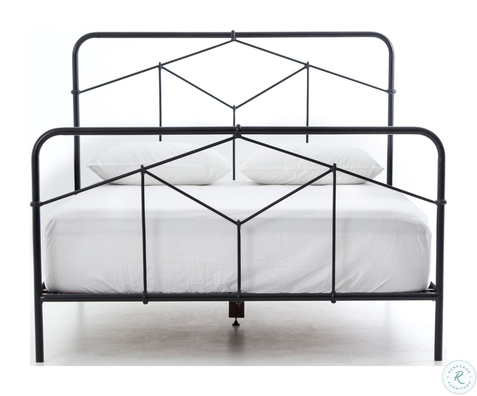 Primitive Sandblasted Vintage Black Casey Iron Queen Metal Bed ...