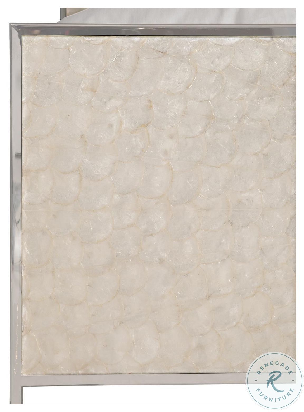 Helios Pure White Capiz Shell And Polished Stainless Steel King Panel ...