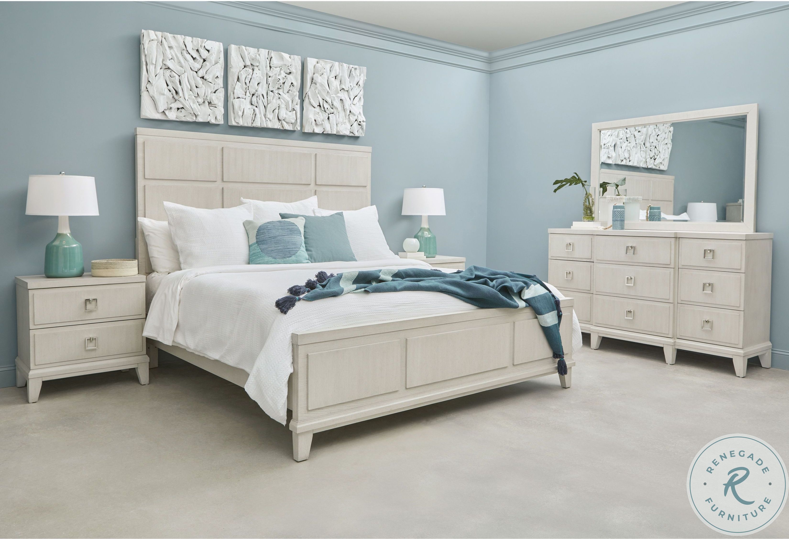 Madison Whitewash Panel Bedroom Set from Samuel Lawrence | Coleman ...