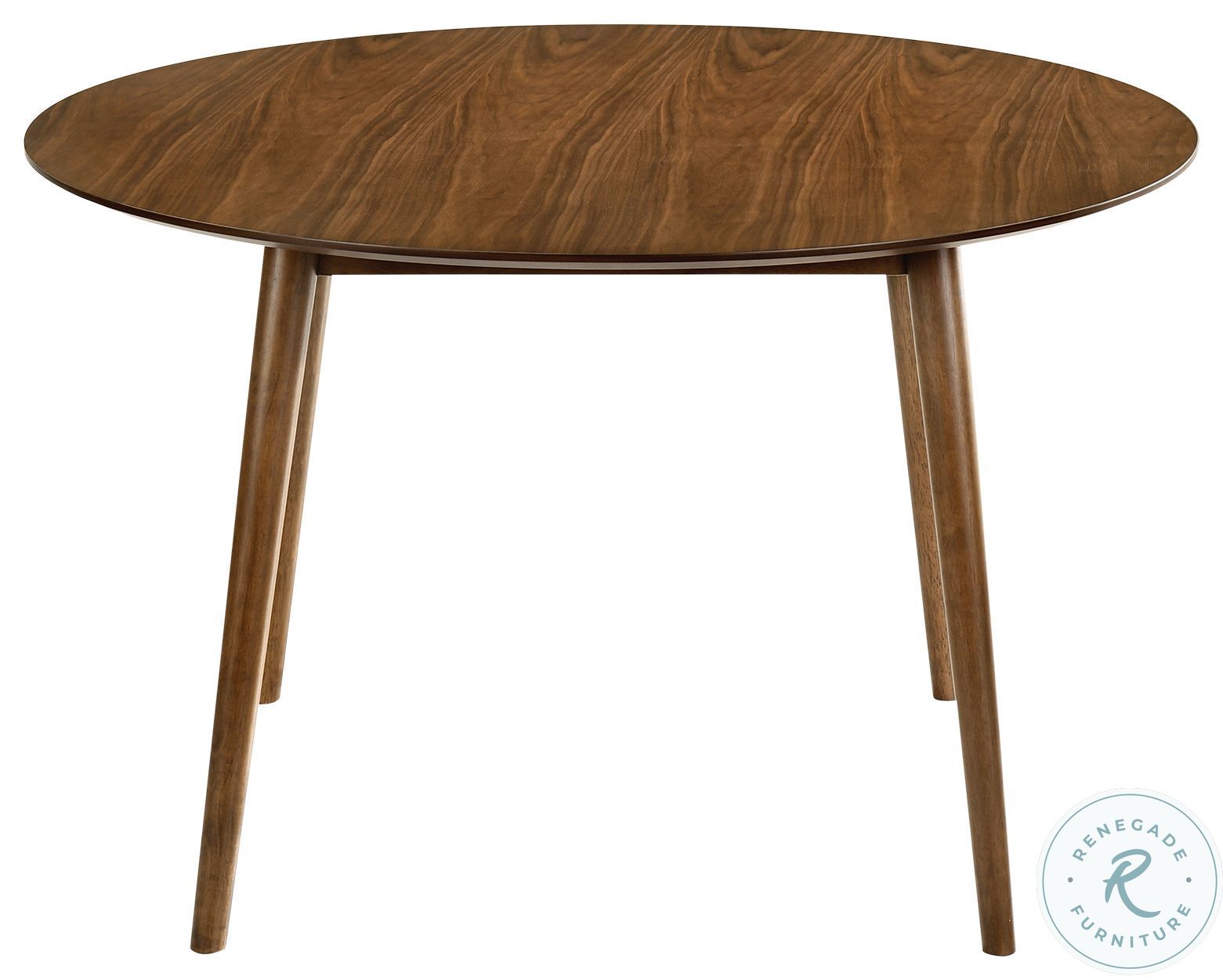 Arcadia Walnut 48" Round Dining Table | HomeGalleryStores.com | LCARDIWA48