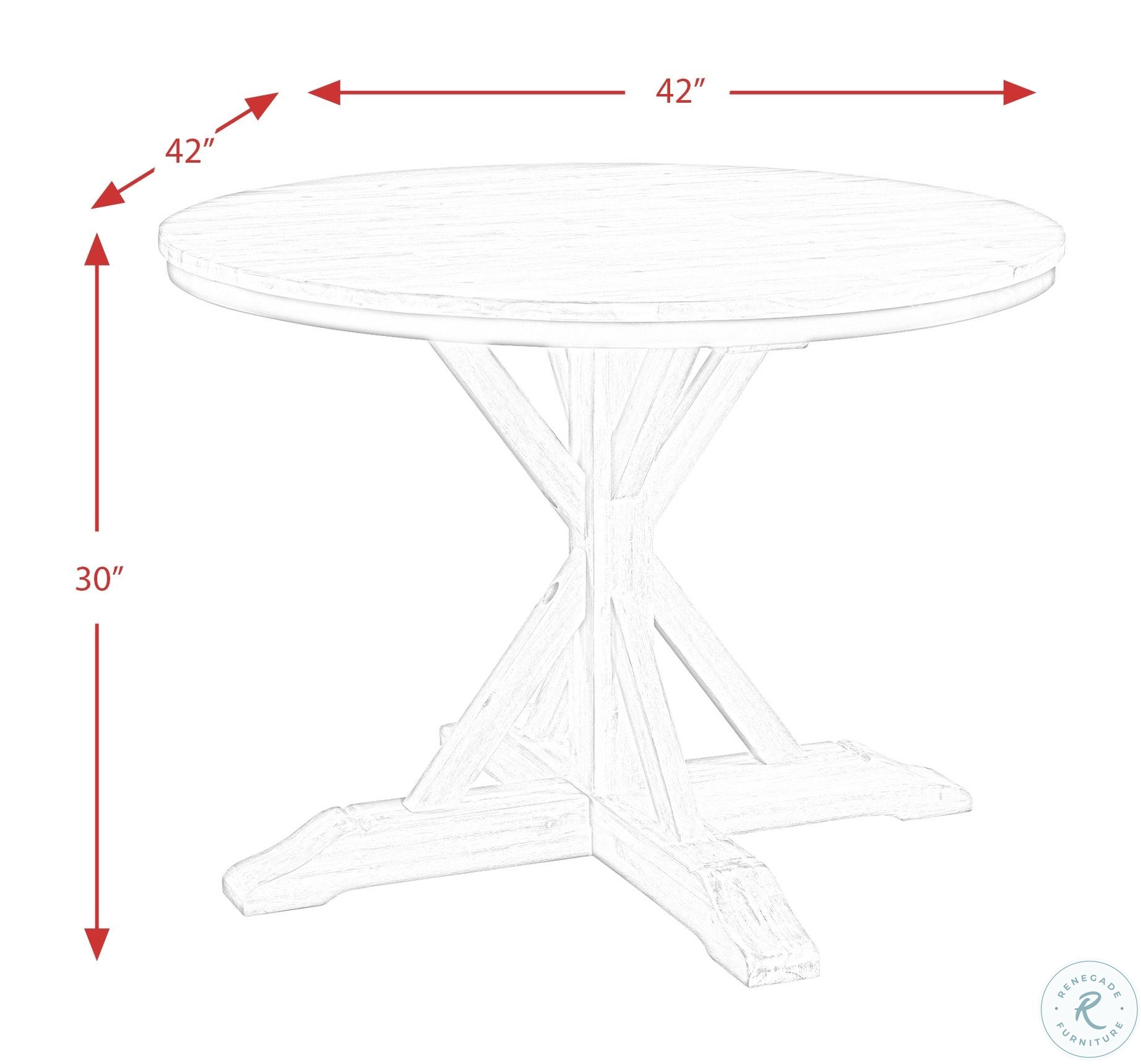 Keaton Beach Round Dining Table | HomeGalleryStores.com | LCL100RT