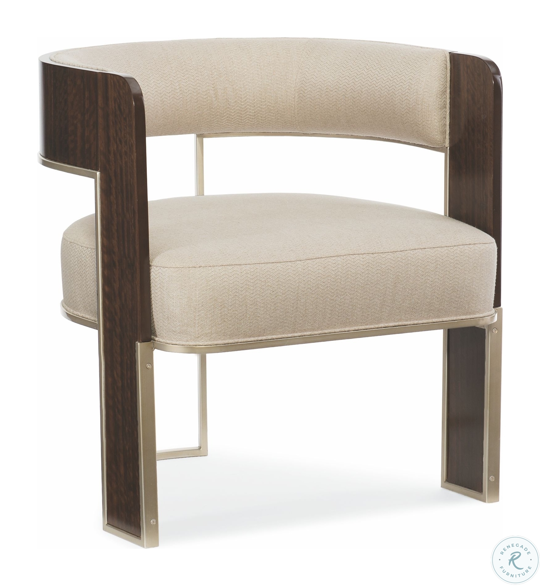 Modern Streamline Open Back Barrel Chair from Caracole ...
