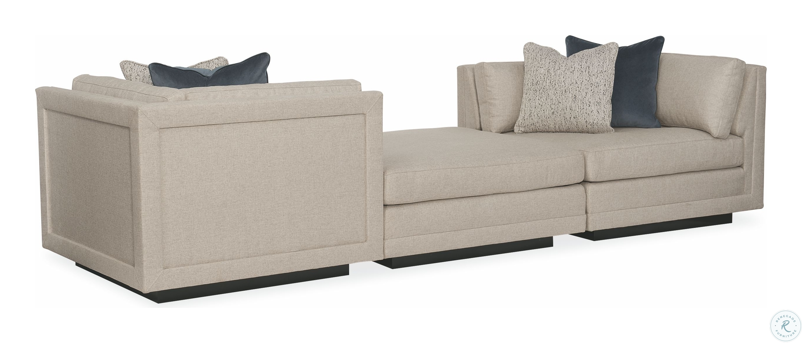 Modern Fusion Plinth Base Sectional With Tete A Tete from Caracole ...