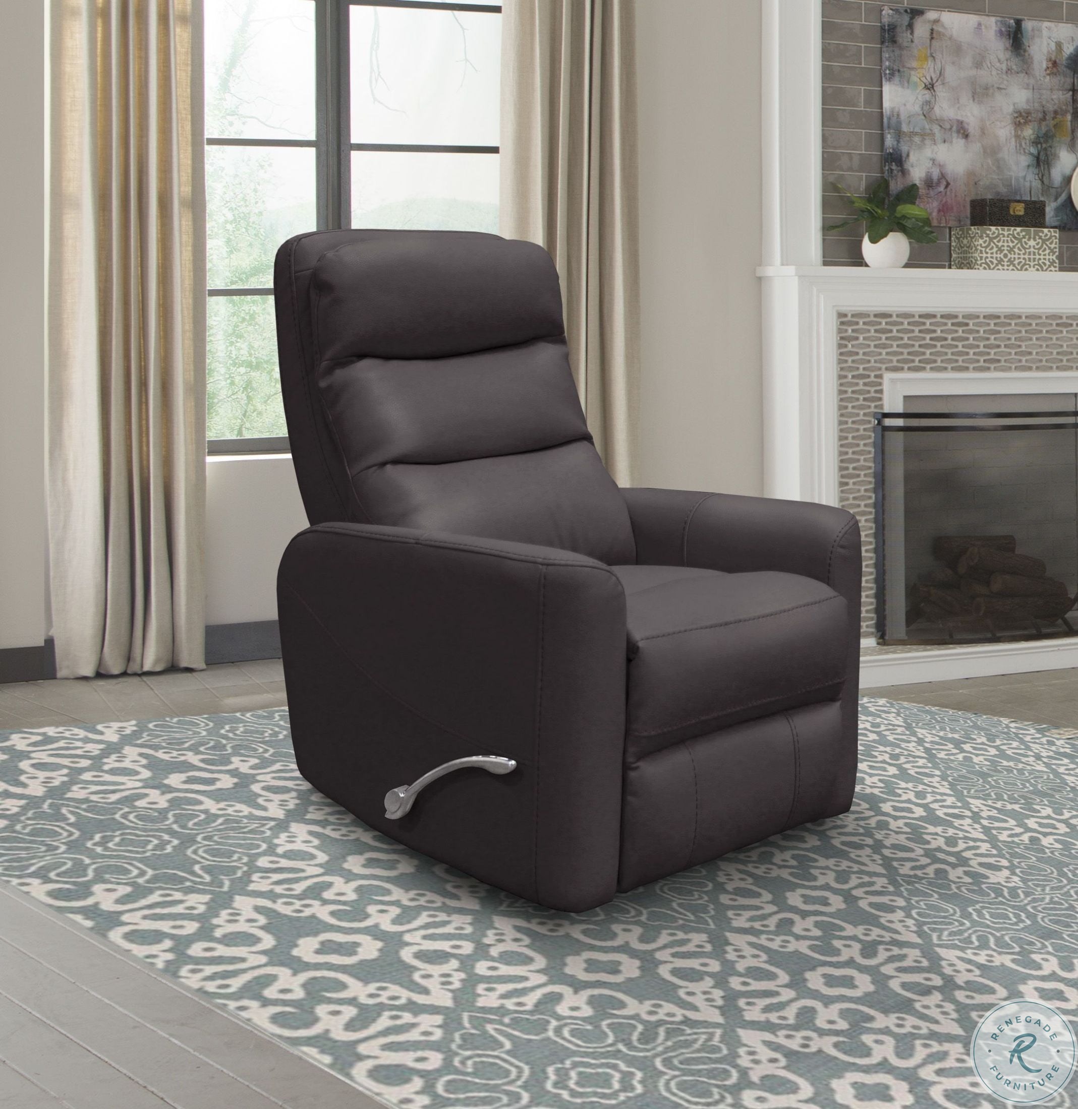 Hercules Chocolate Swivel Glider Recliner with Articulating Headrest ...