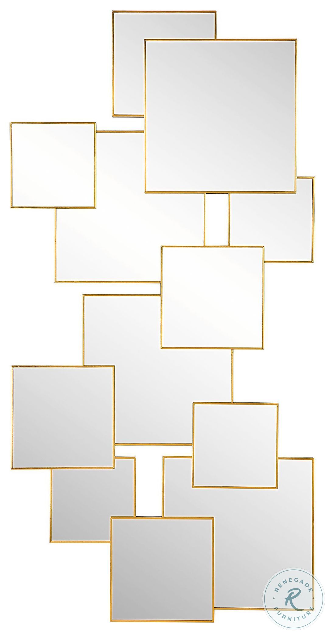 Soren Gold Copper Squares Wall Mirror | HomeGalleryStores.com | 9744