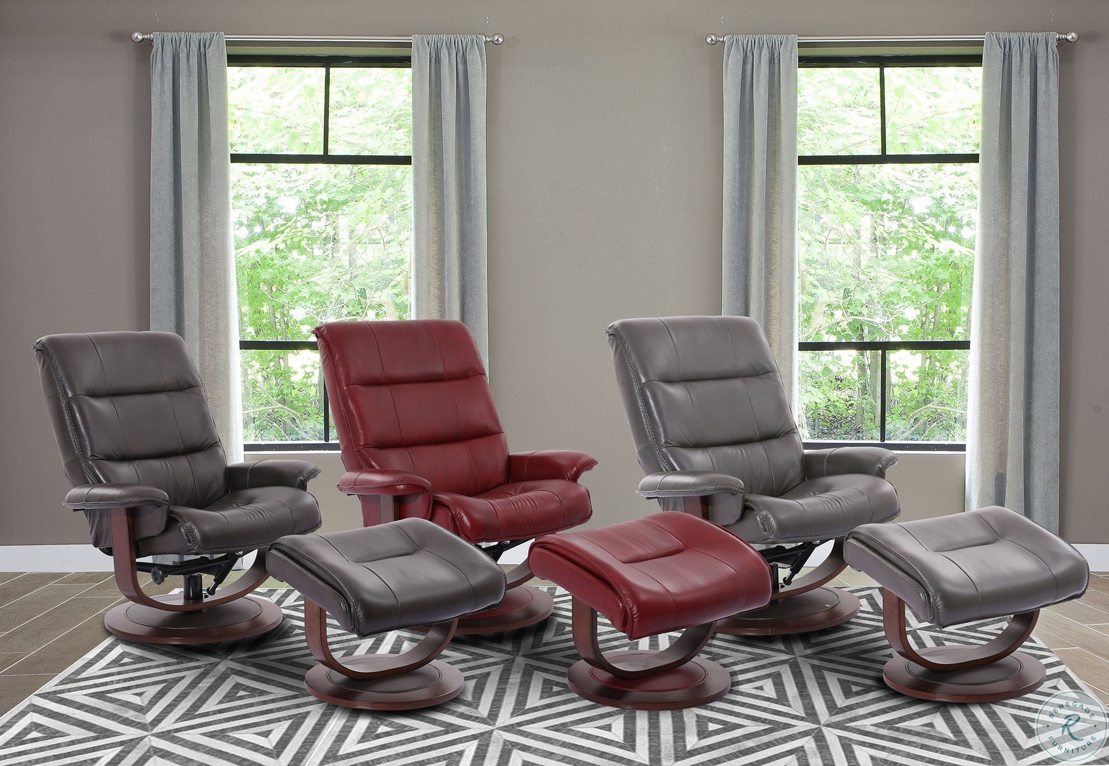 Knight Ice Swivel Recliner with Ottoman | HomeGalleryStores.com | MKNI ...