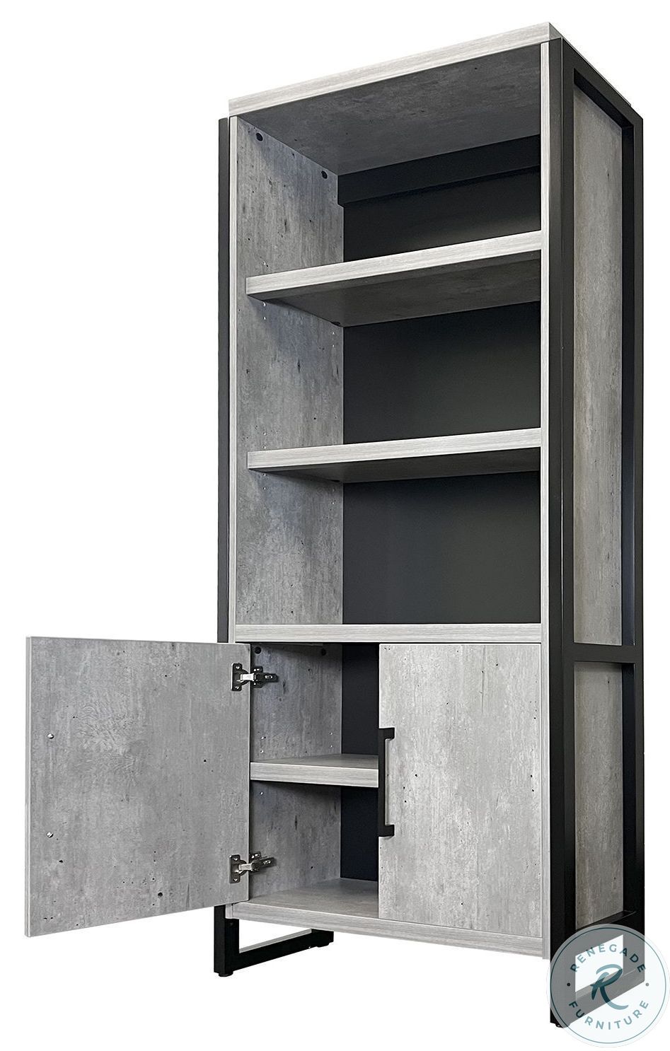 Mason Gray Lower Door Bookcase From Martin Furniture | Coleman Furniture