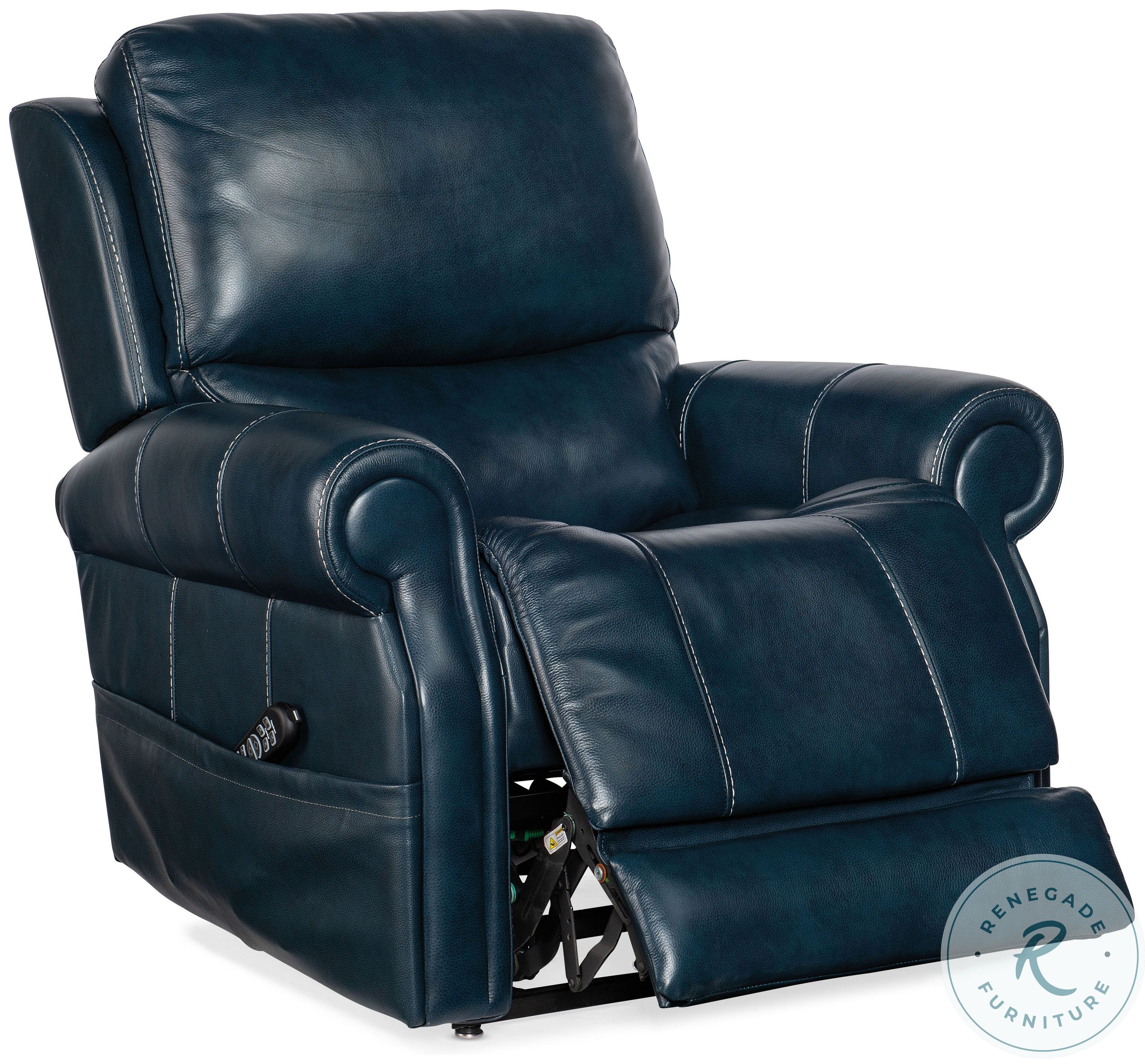 Eisley Blue Power Lift Recliner with Power Headrest and Lumbar From ...