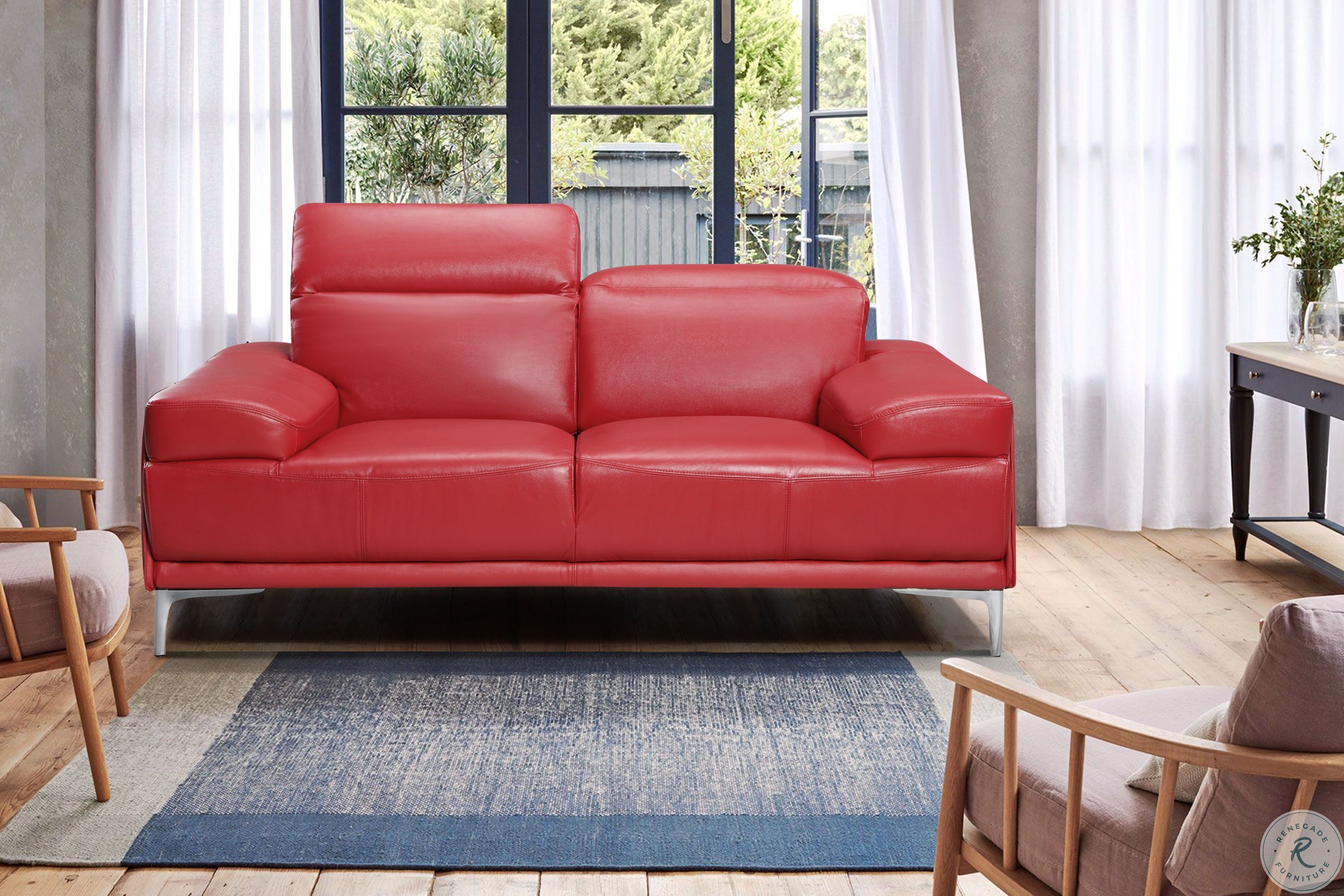 Nicolo Red Living Room Set | HomeGalleryStores.com | 18981-S