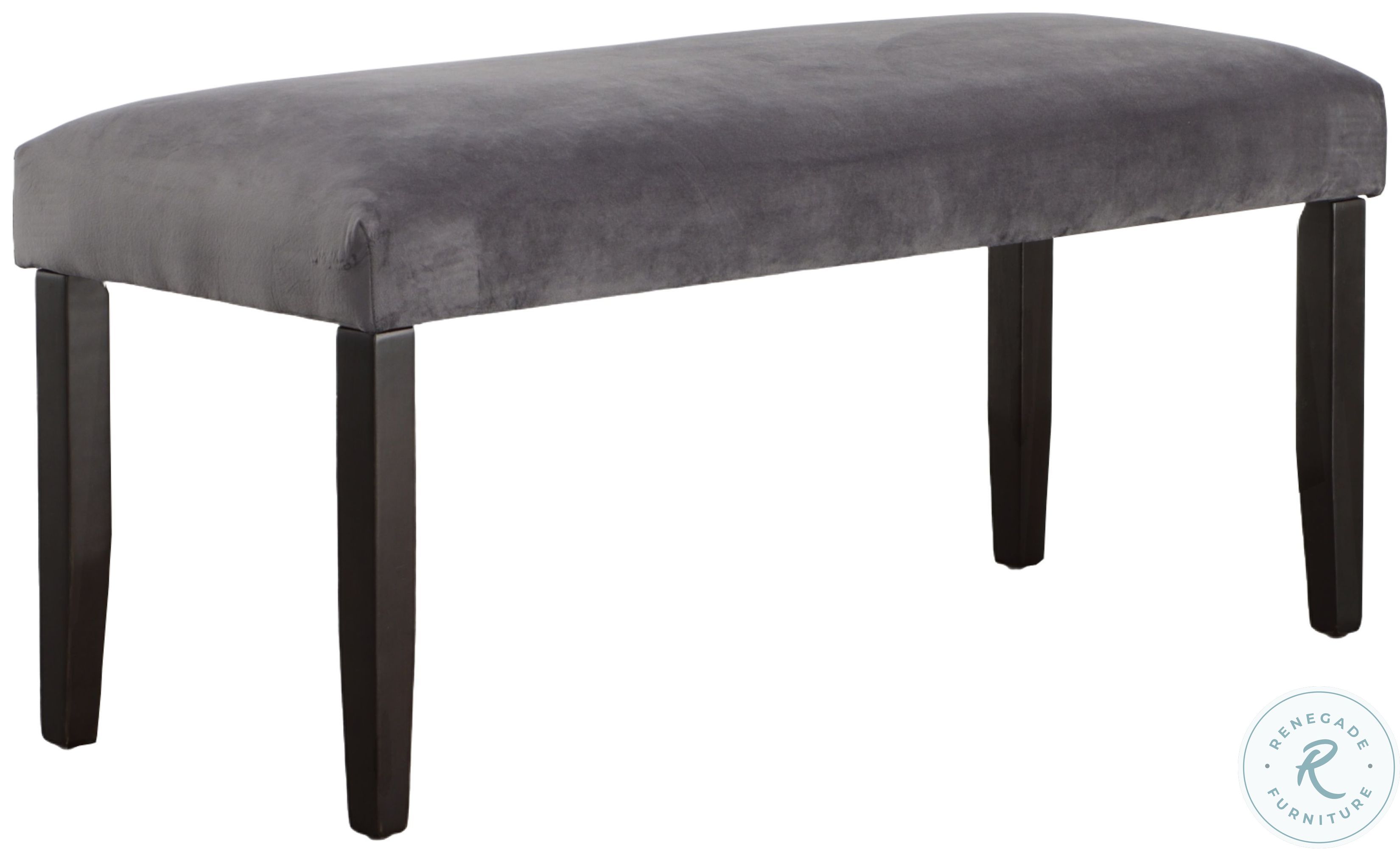 Napoli Black and Gray Velvet Dining Bench From Steve Silver | Coleman ...